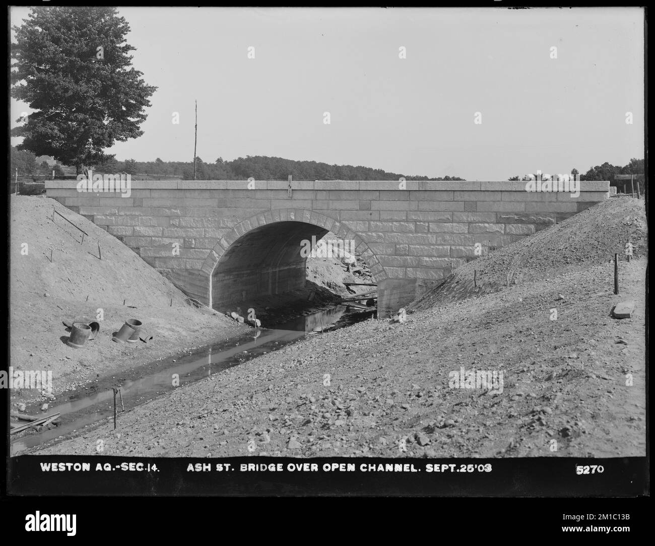 Weston Aqueduct, Section 14, Ash Street Bridge over Open Channel ...