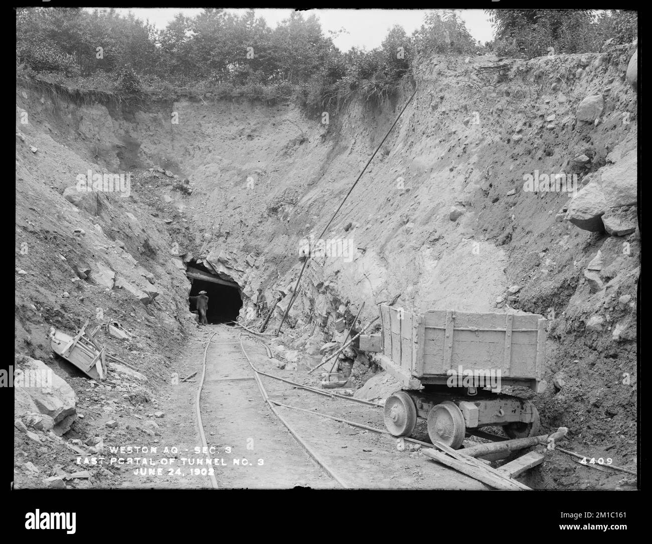 Weston Aqueduct, Section 3, east portal of Tunnel No. 3, Framingham ...