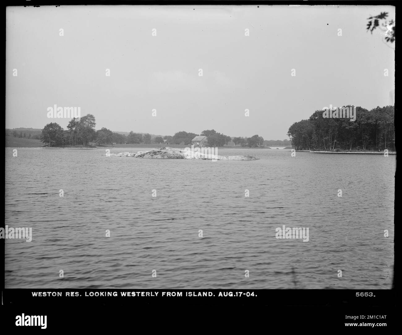 Weston Aqueduct, Weston Reservoir, looking westerly from island ...