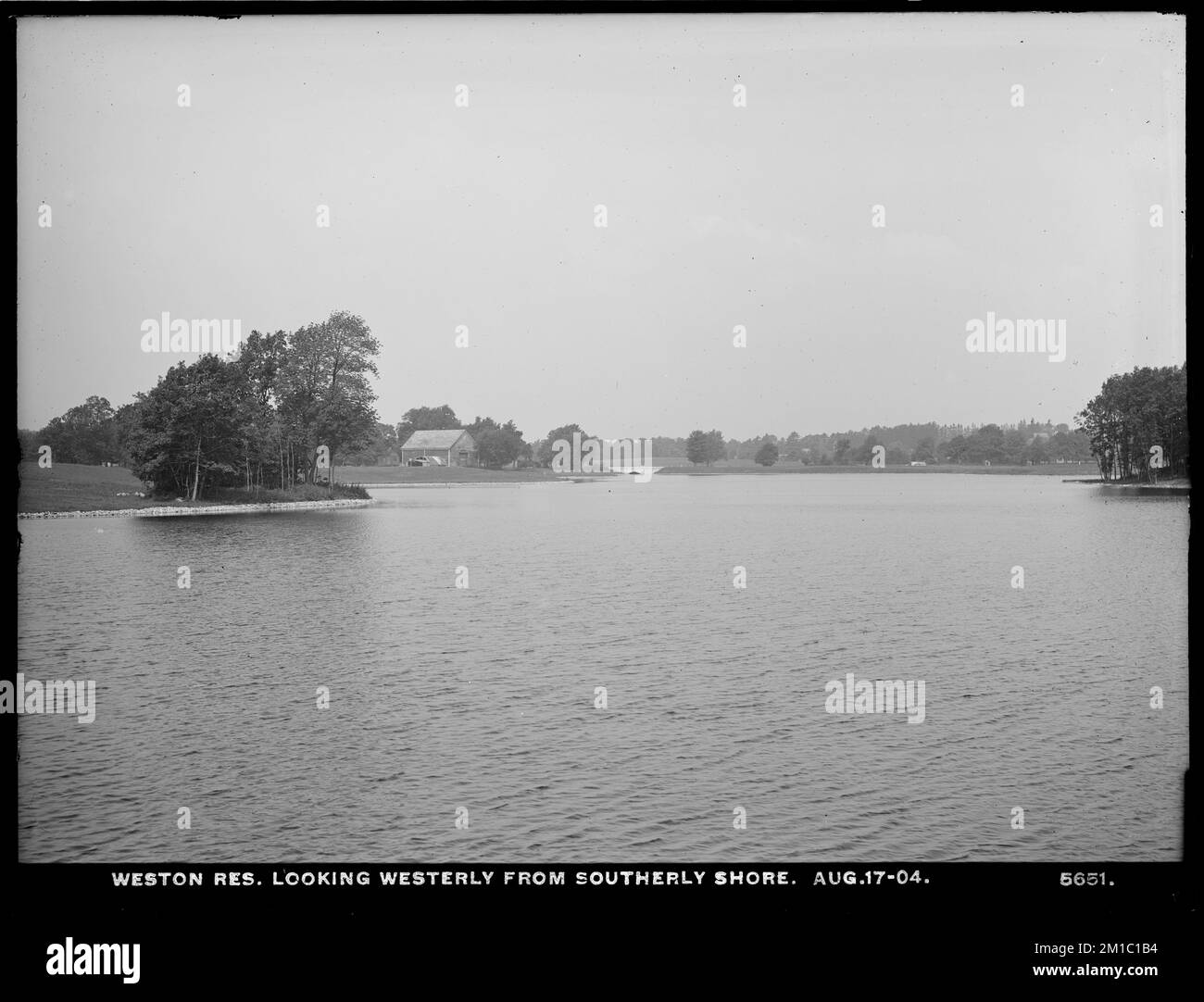Weston Aqueduct, Weston Reservoir, looking westerly from southerly ...