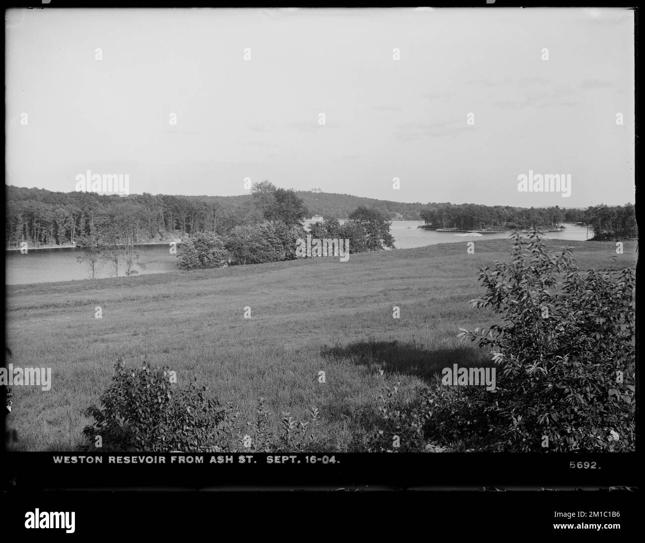 Weston Aqueduct, Weston Reservoir from Ash Street, looking towards ...