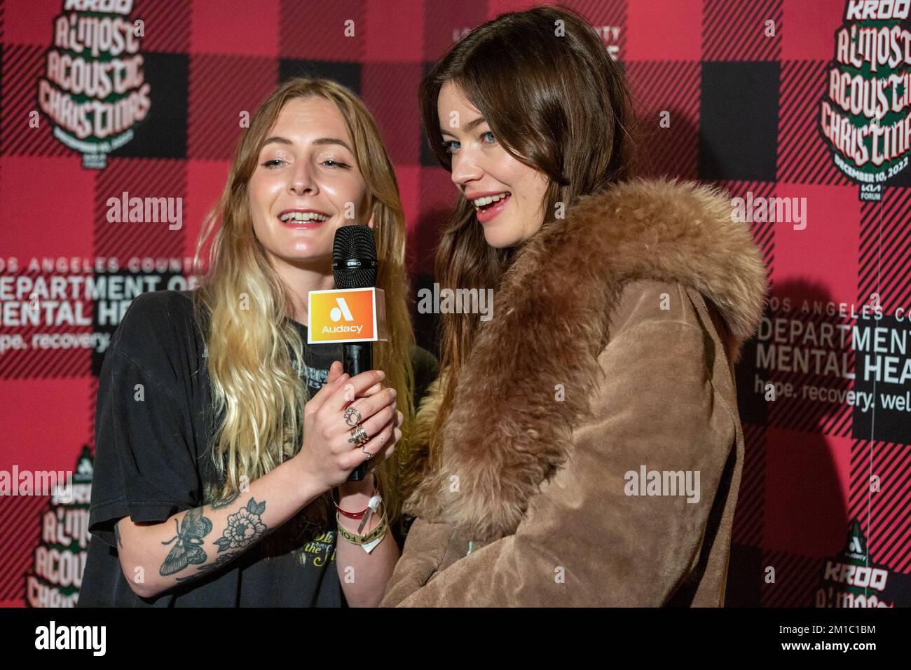 Hester Chambers and Rhian Teasdale of Wet Leg during the KROQ Almost ...