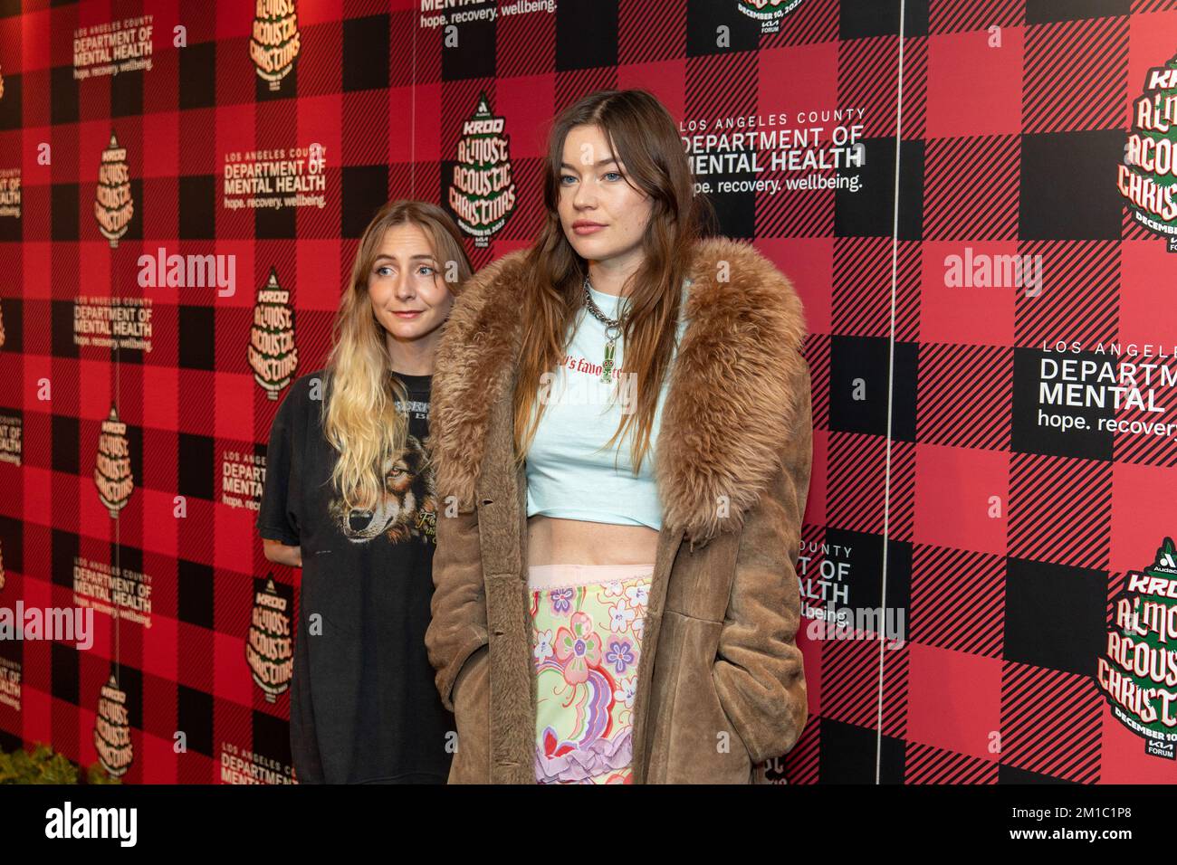 Hester Chambers and Rhian Teasdale of Wet Leg during the KROQ Almost ...