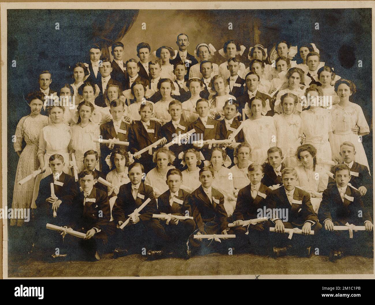 Wetherbee School class of 1911 , Students Stock Photo - Alamy