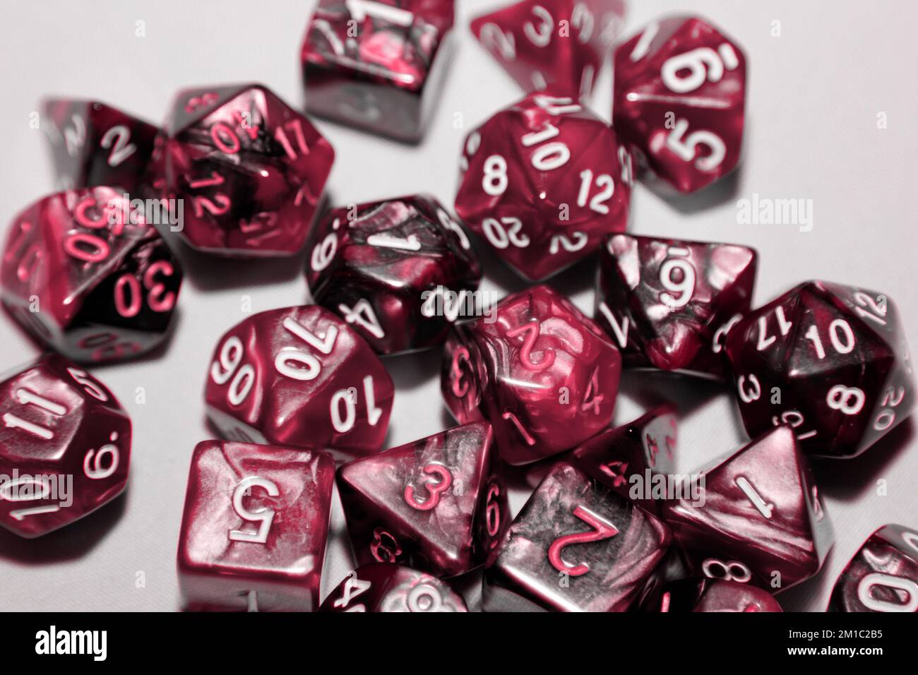 A set of polyhedral dice used for role playing games such as Dungeons ...