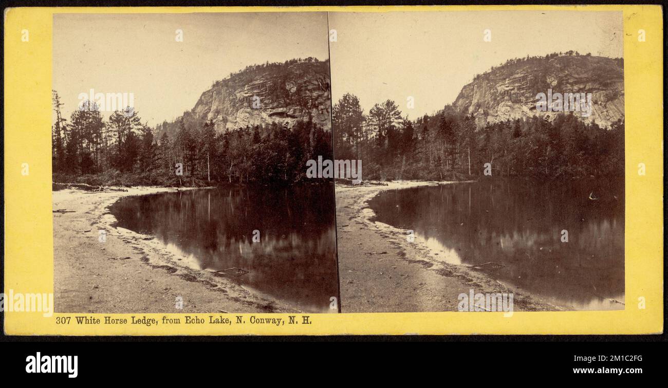 White Horse ledge, from Echo Lake, N. Conway, N. H. , Lakes & ponds ...