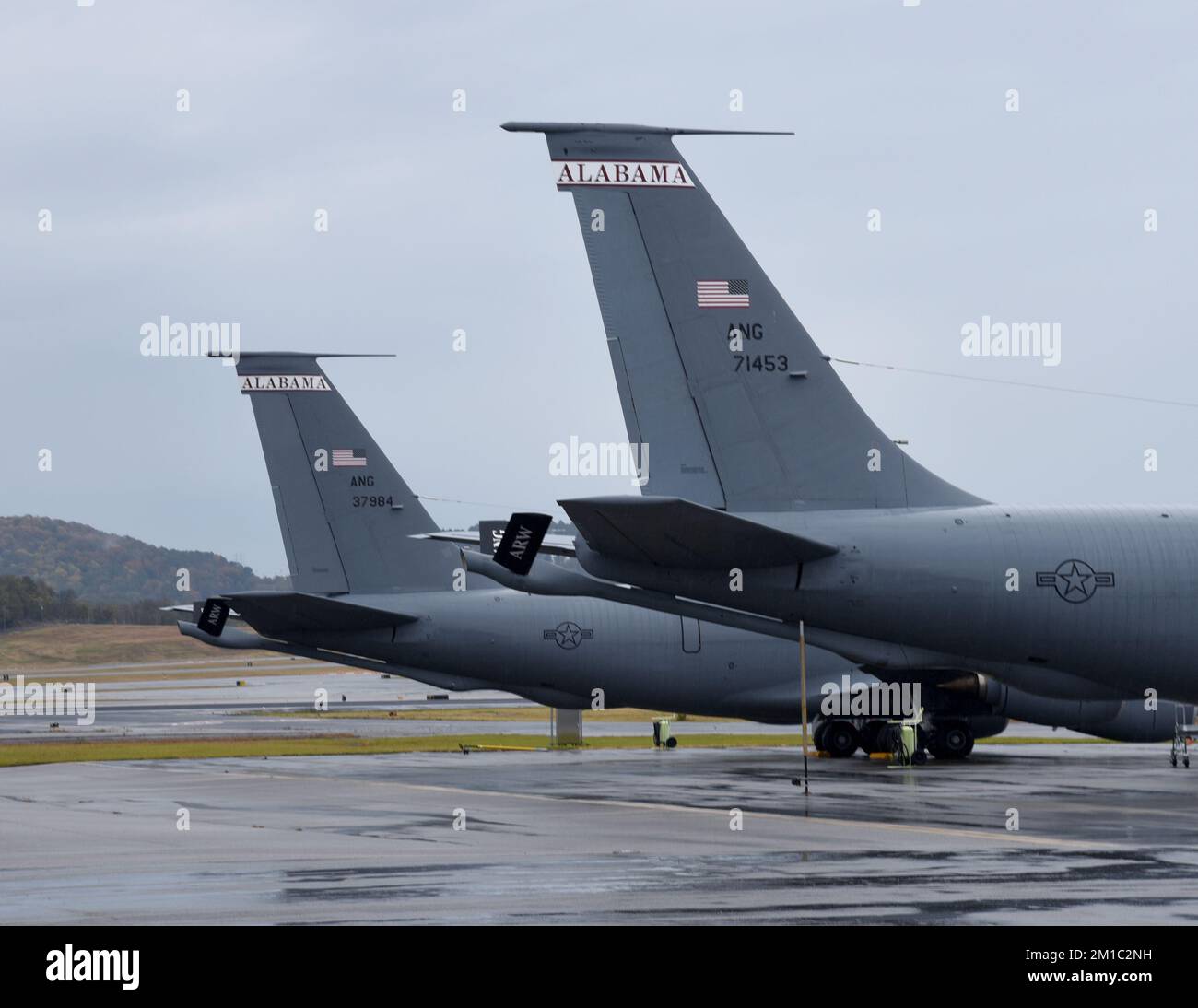 Two KC-135R Stratotankers belonging to the 117th Air Refueling Wing are ...