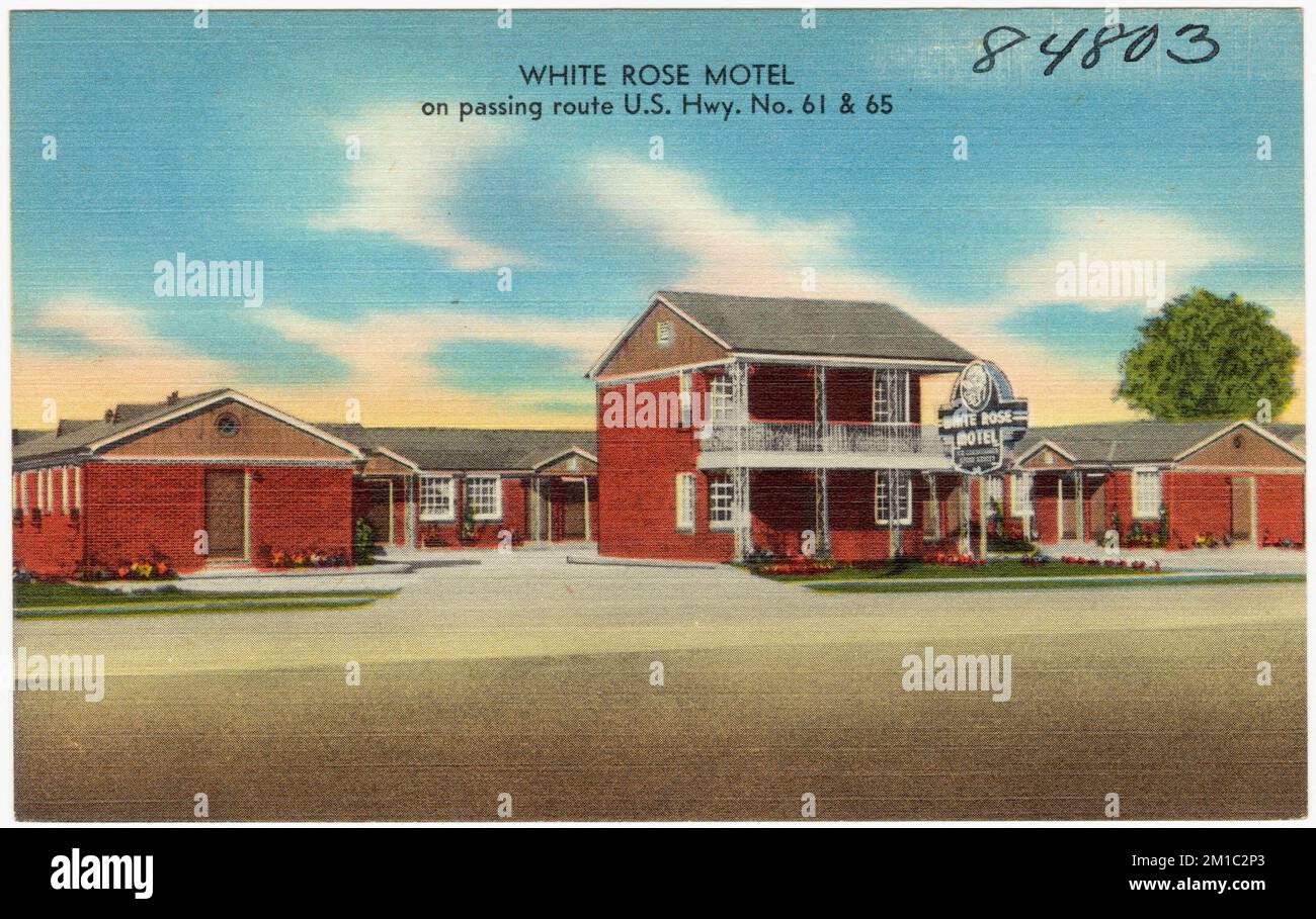 White Rose Motel on passing route U.S. Hwy. No. 61 & 65 , Motels ...
