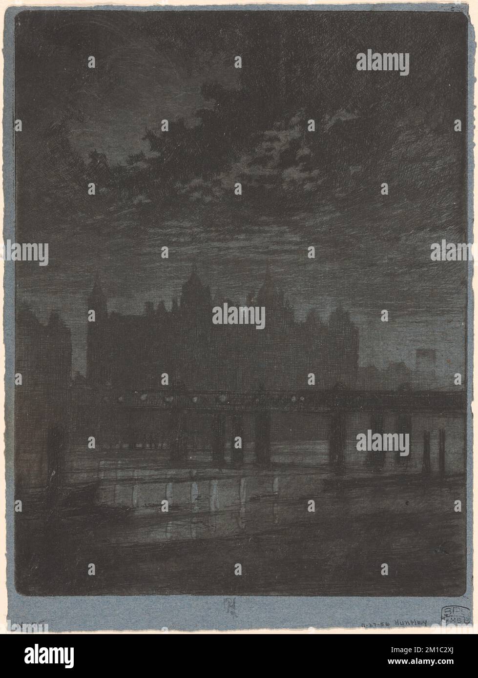 Whitehall Court , Historic buildings, Rivers, Bridges, Night. Joseph ...