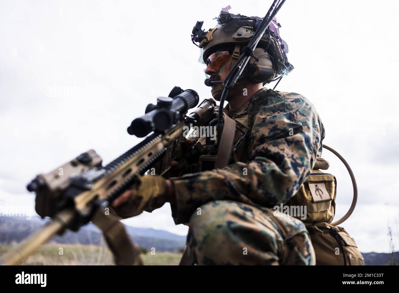 U.S. Marine Cpl. Anthony Schultz, a squad leader with Lima Company, 3rd Battalion, 1st Marine ...