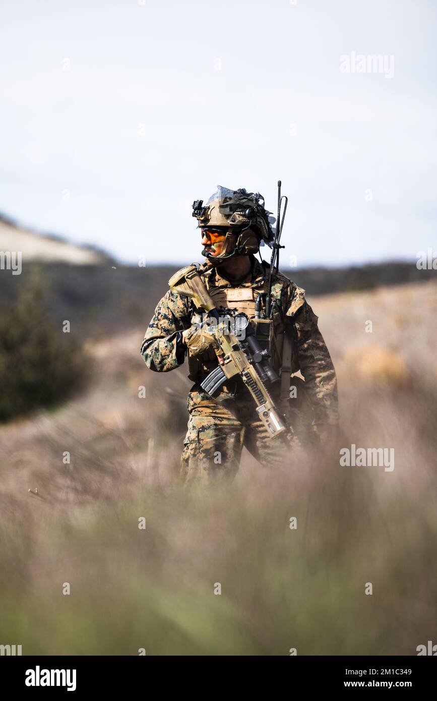 U.S. Marine Cpl. Anthony Schultz, a squad leader with Lima Company, 3rd Battalion, 1st Marine ...