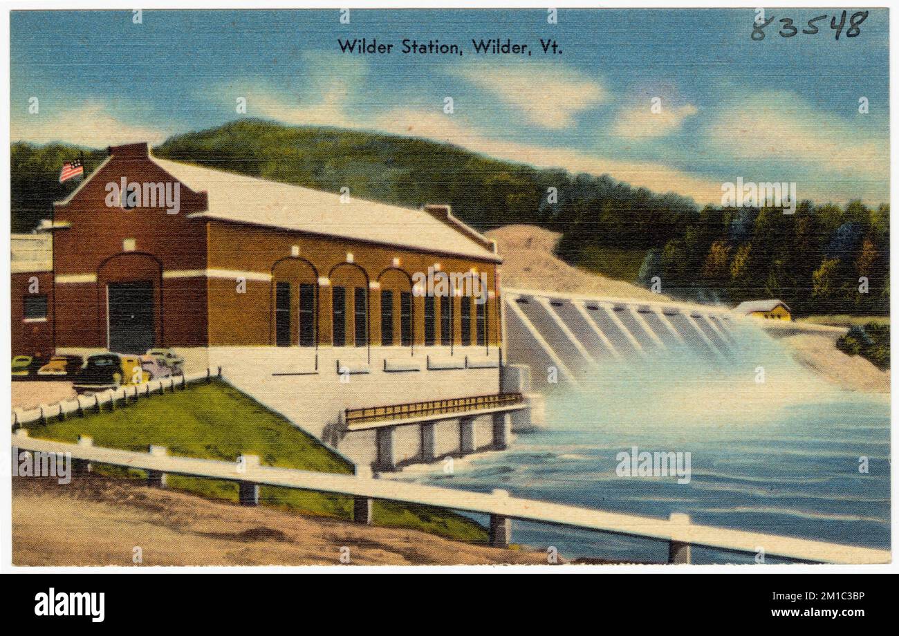 Wilder Station, Wilder, Vt. , Dams, Tichnor Brothers Collection ...