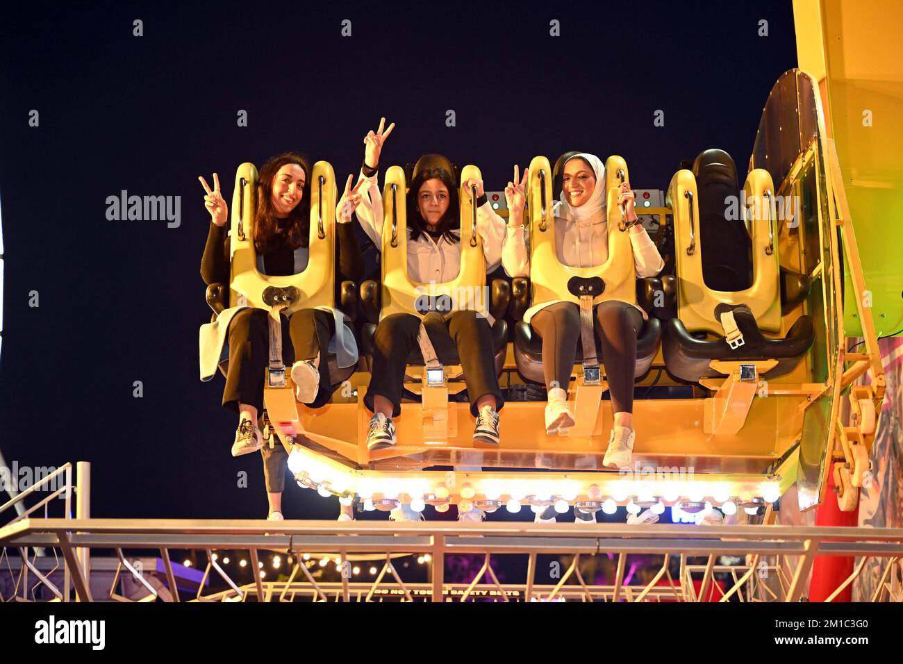 Kuwait City, Kuwait. 11th Dec, 2022. People enjoy their time at the ...