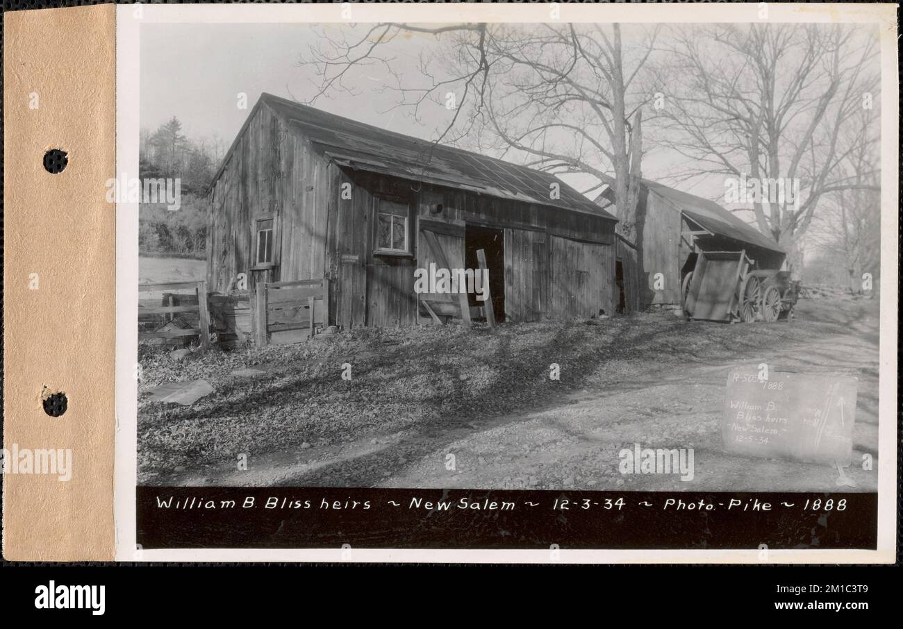 William B. Bliss heirs, sheds, New Salem, Mass., Dec. 3, 1934 : Parcel ...