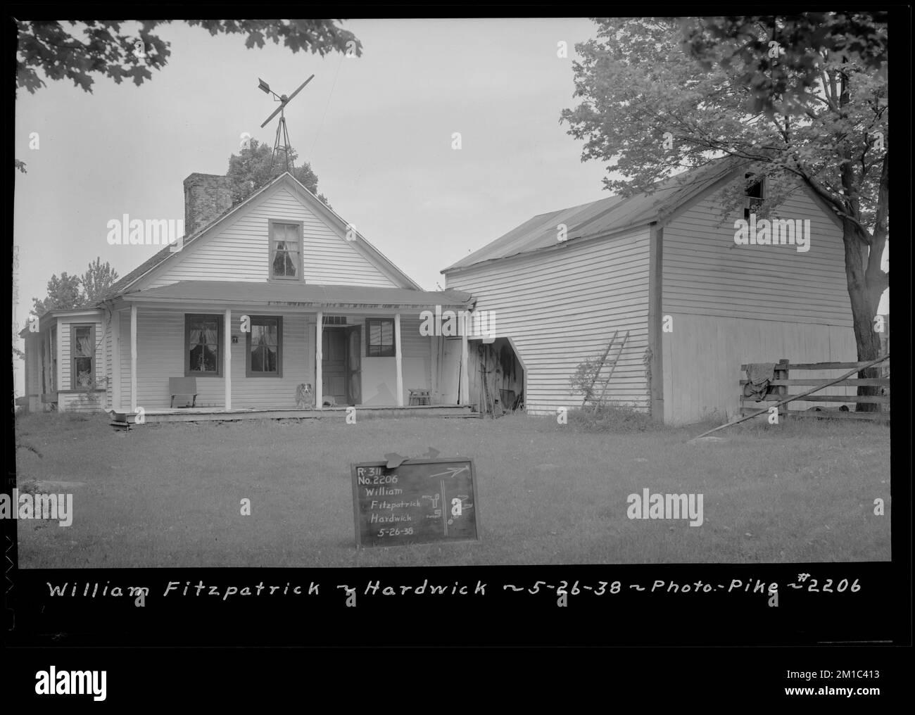 William Fitzpatrick, house and barn, Hardwick, Mass., May 26, 1938 ...
