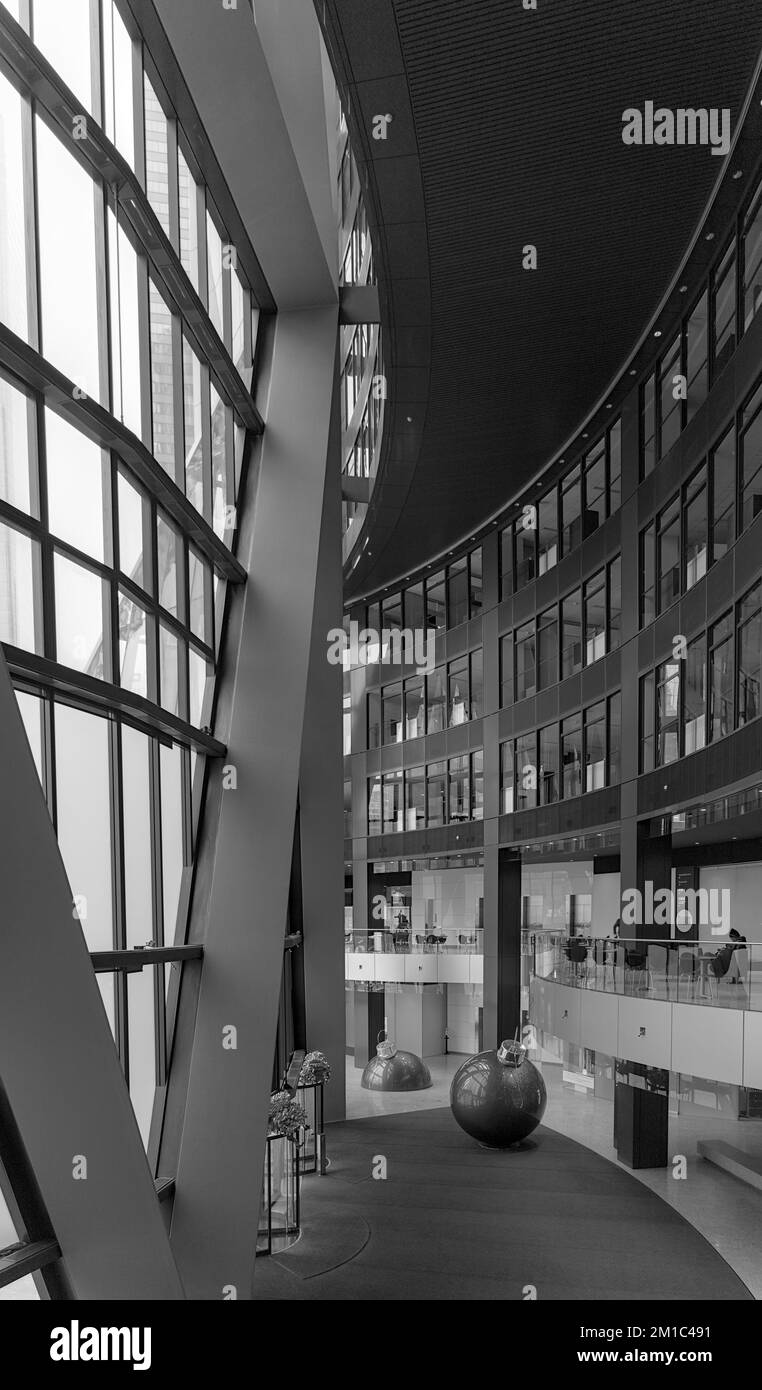 Modern lobby with stairs Black and White Stock Photos & Images - Alamy