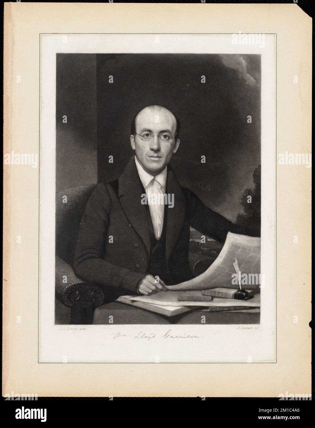 William Lloyd Garrison, half-length portrait, seated, facing front, age thirty, [1885 ...