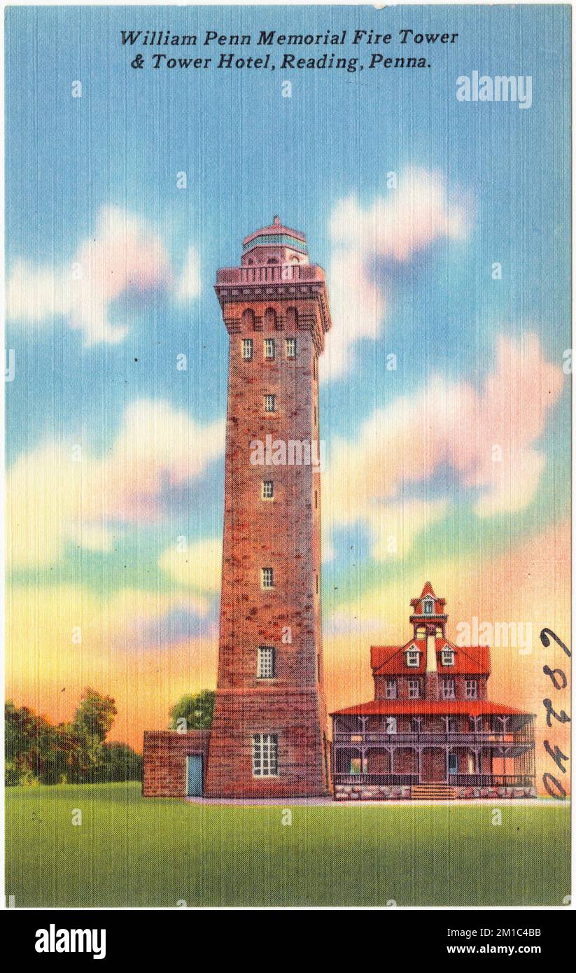 William Penn Memorial Fire Tower & Tower Hotel, Reading, Panna ...