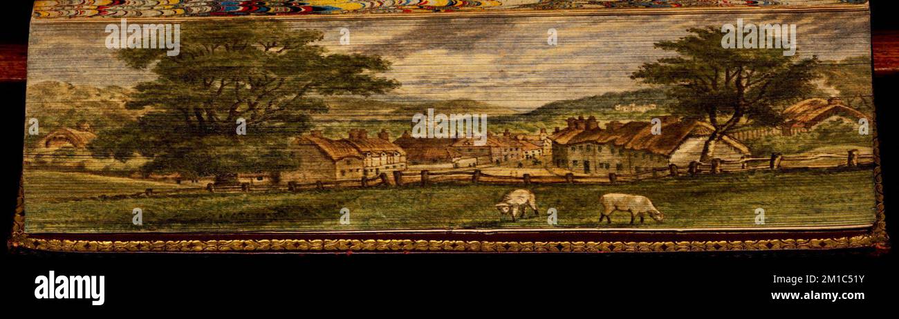 Winborne, Dorset, the birthplace of Matthew Prior, showing houses and ...