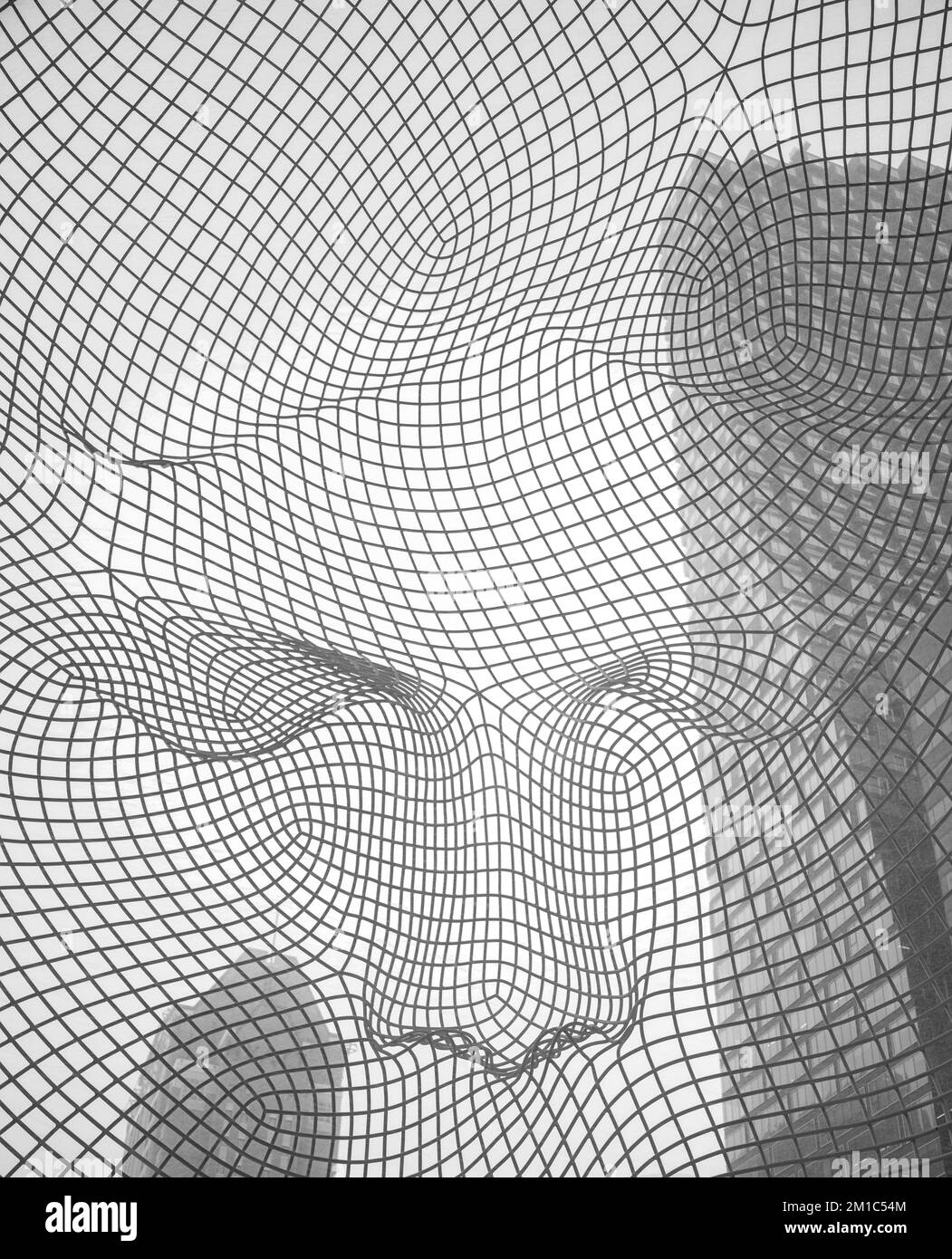 Calgary, Alberta / Canada - Nov 27 2022: Inside the wire mesh of the ...