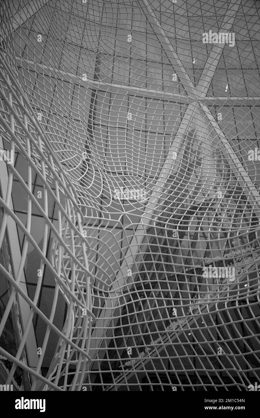 Calgary, Alberta / Canada - Nov 27 2022: Inside the wire mesh of the ...