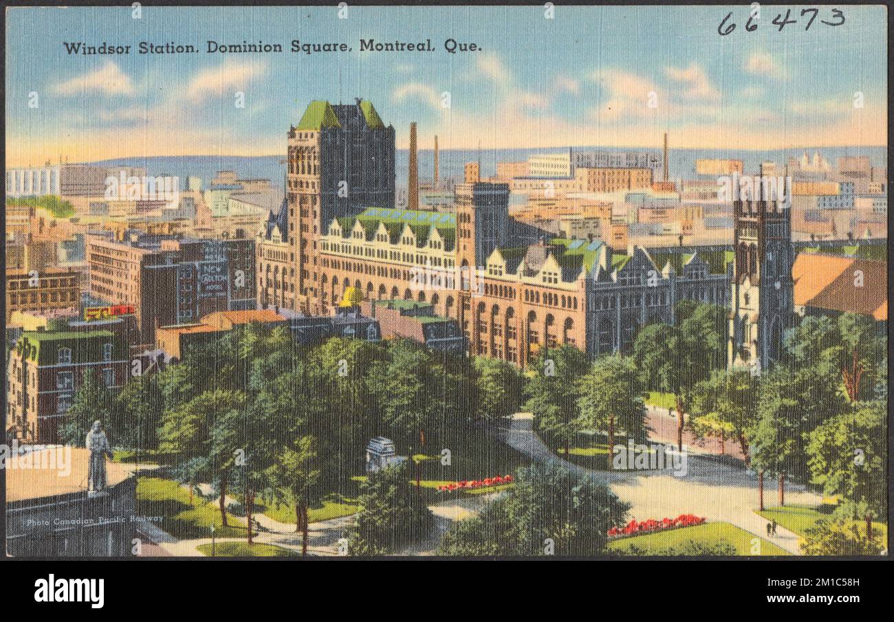 Windsor Station, Dominion Square, Montreal, Que. , Railroad stations ...