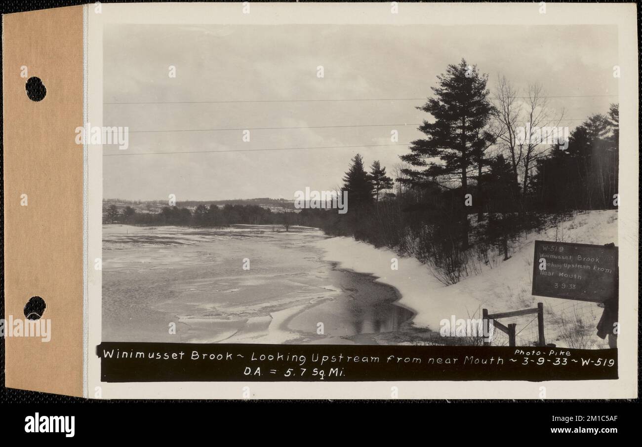 Winimusset Brook, looking upstream from near mouth, drainage area - 5.7 ...