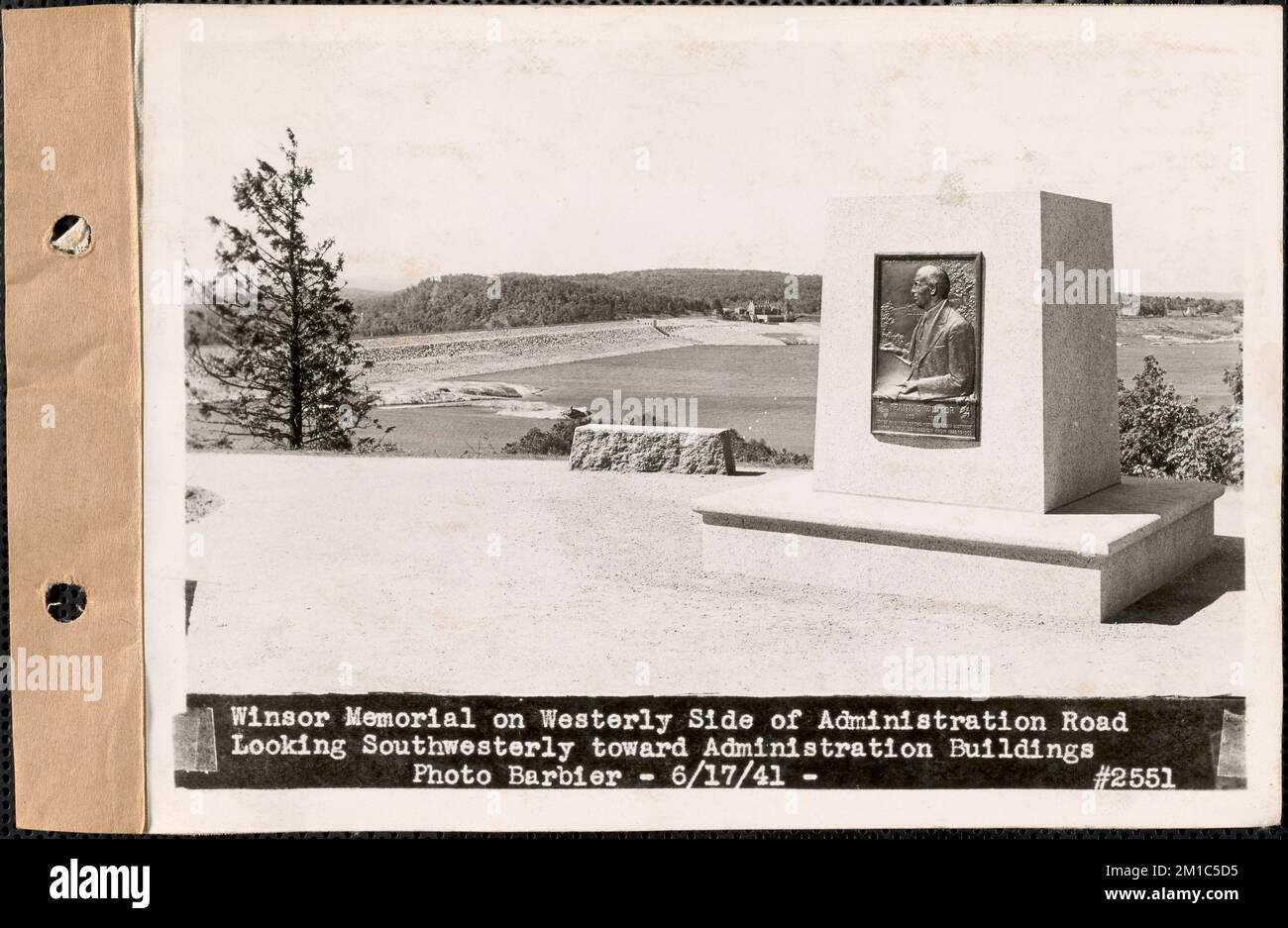 Winsor Memorial on westerly side of Administration Road looking ...