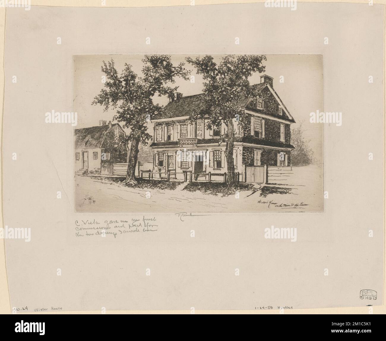 The Wister house : Residence of Charles J. Wister , Houses, Trees ...