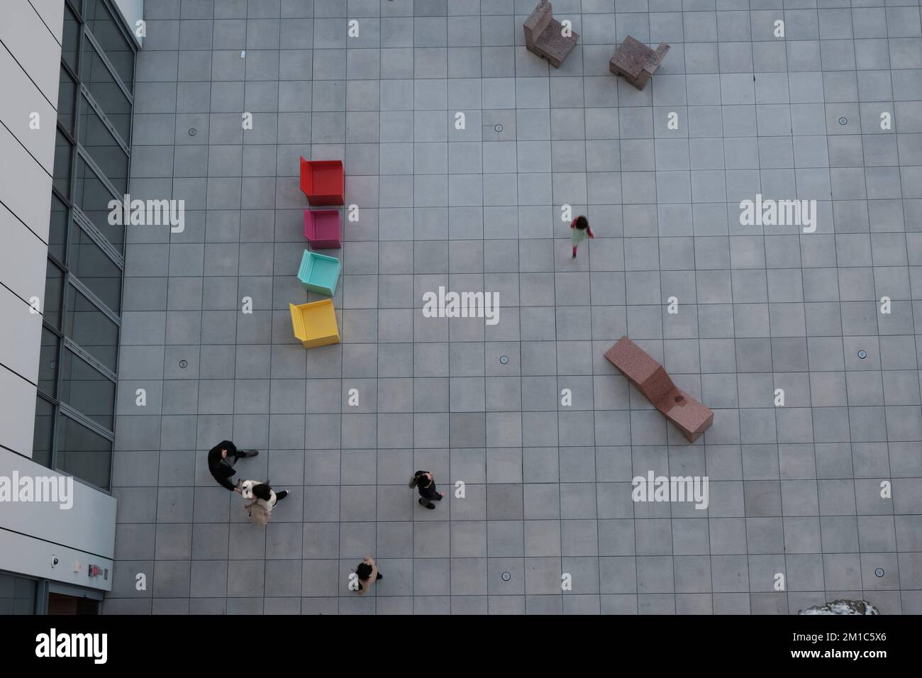New York, United States: The rooftop view of the Whitney Museum of Art ...