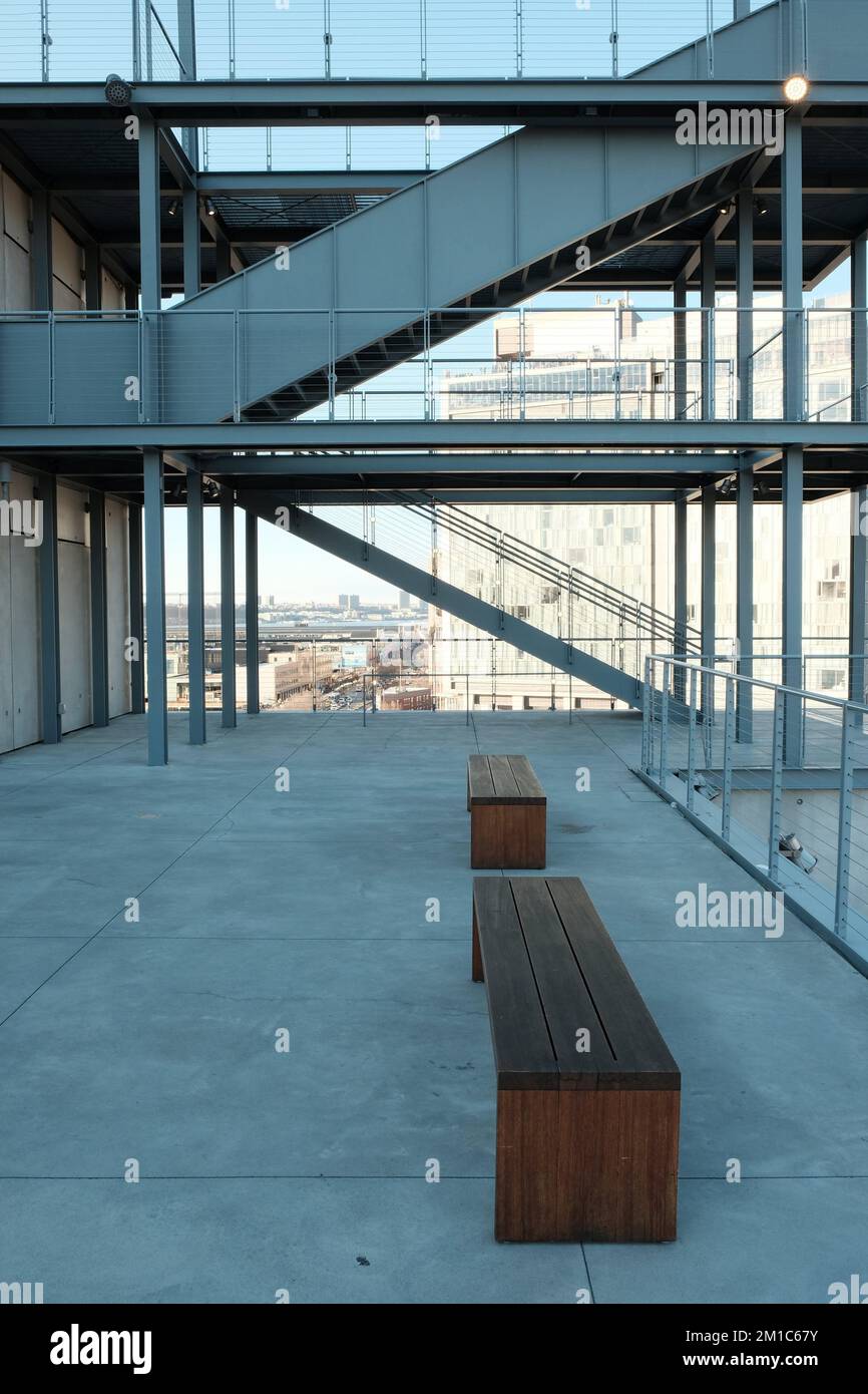 New York, United States: The rooftop view of the Whitney Museum of Art ...