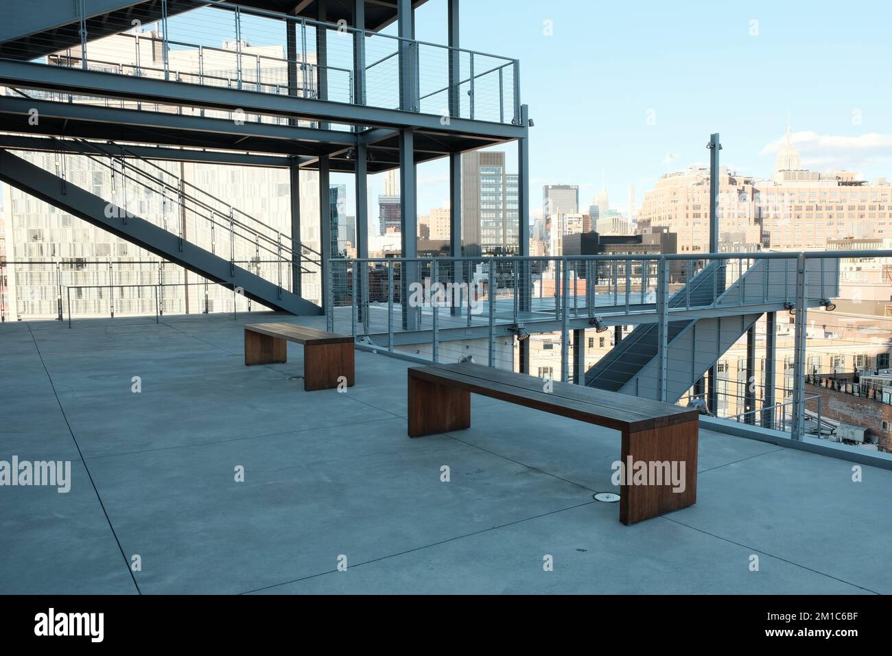 New York, United States: The rooftop view of the Whitney Museum of Art ...