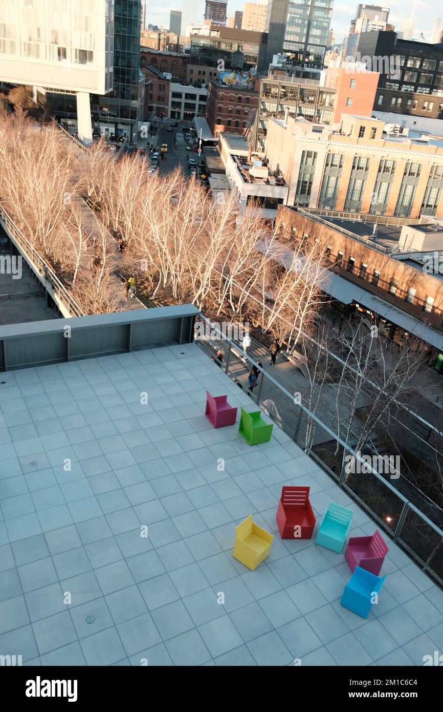 New York, United States: The rooftop view of the Whitney Museum of Art ...