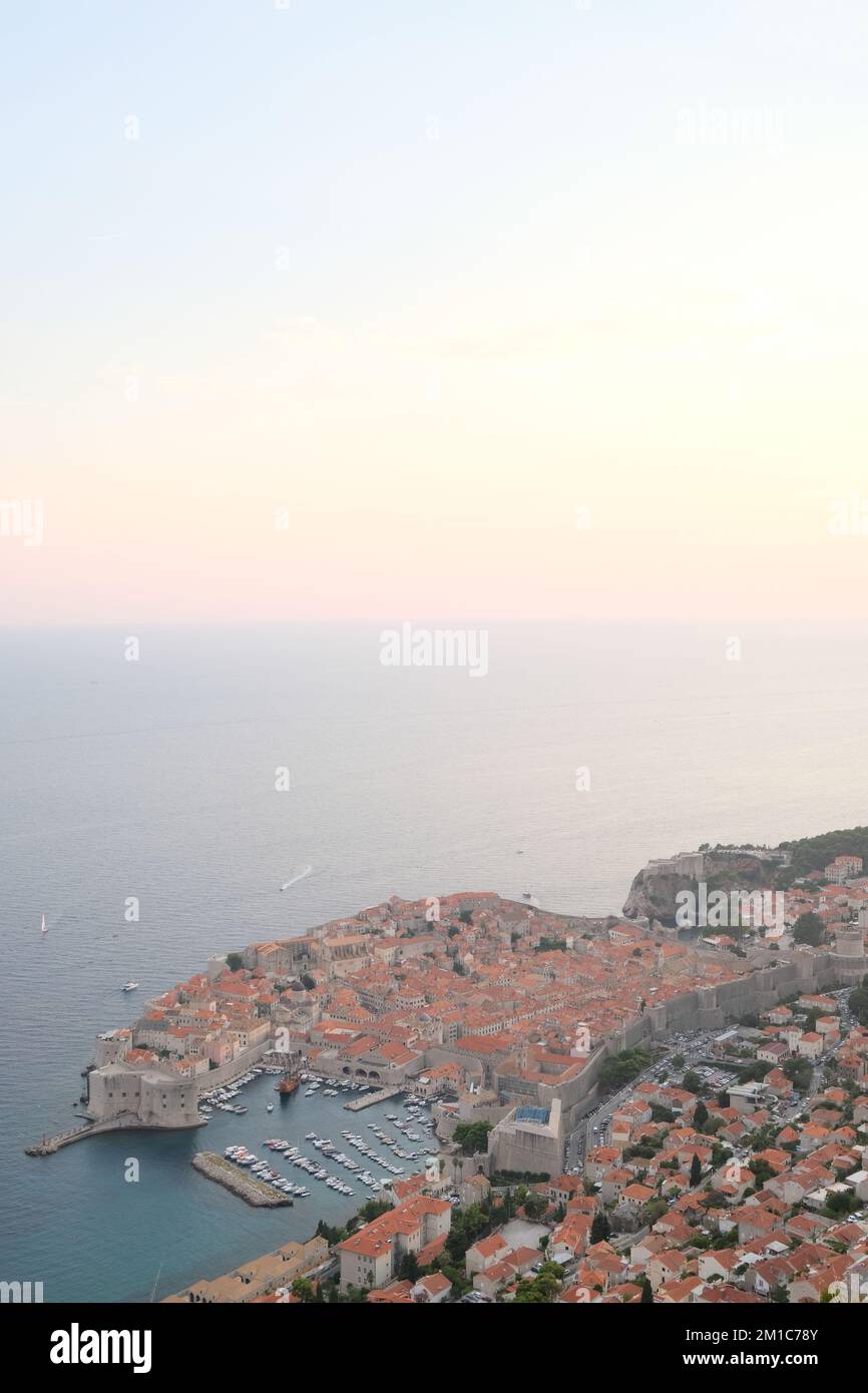 dubrovnik croatia old town red tile roofs beautiful history Stock Photo ...