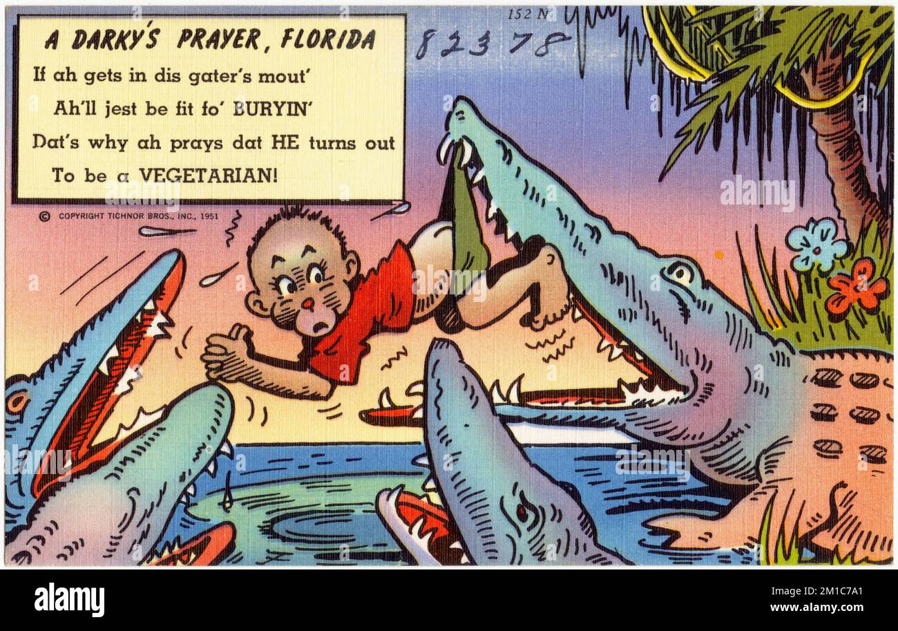 A darky's prayer, Florida , Tichnor Brothers Collection, postcards of ...