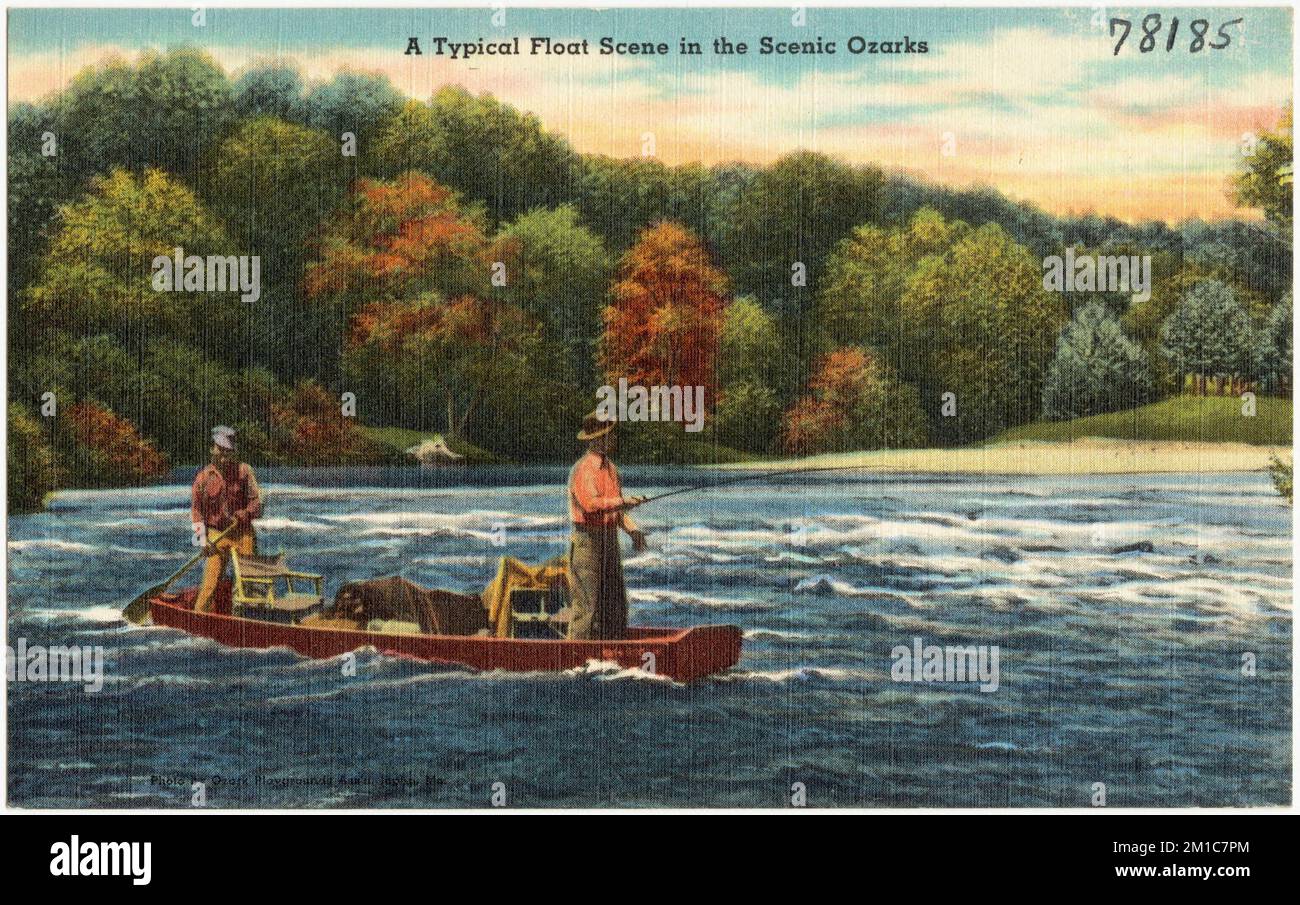 A typical float scene in the scenic Ozarks , Lakes & ponds, Boats ...