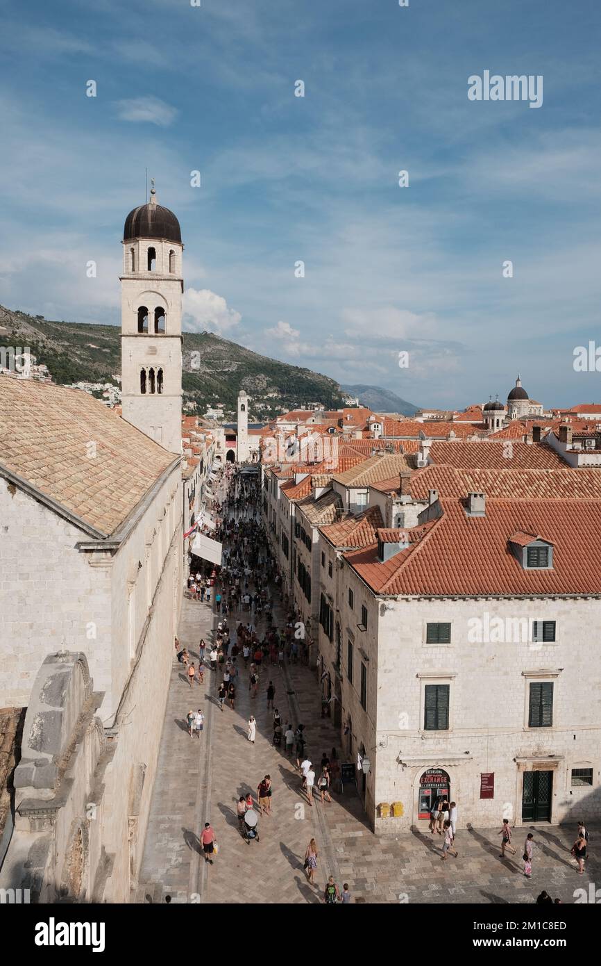 dubrovnik croatia old town red tile roofs beautiful history Stock Photo ...