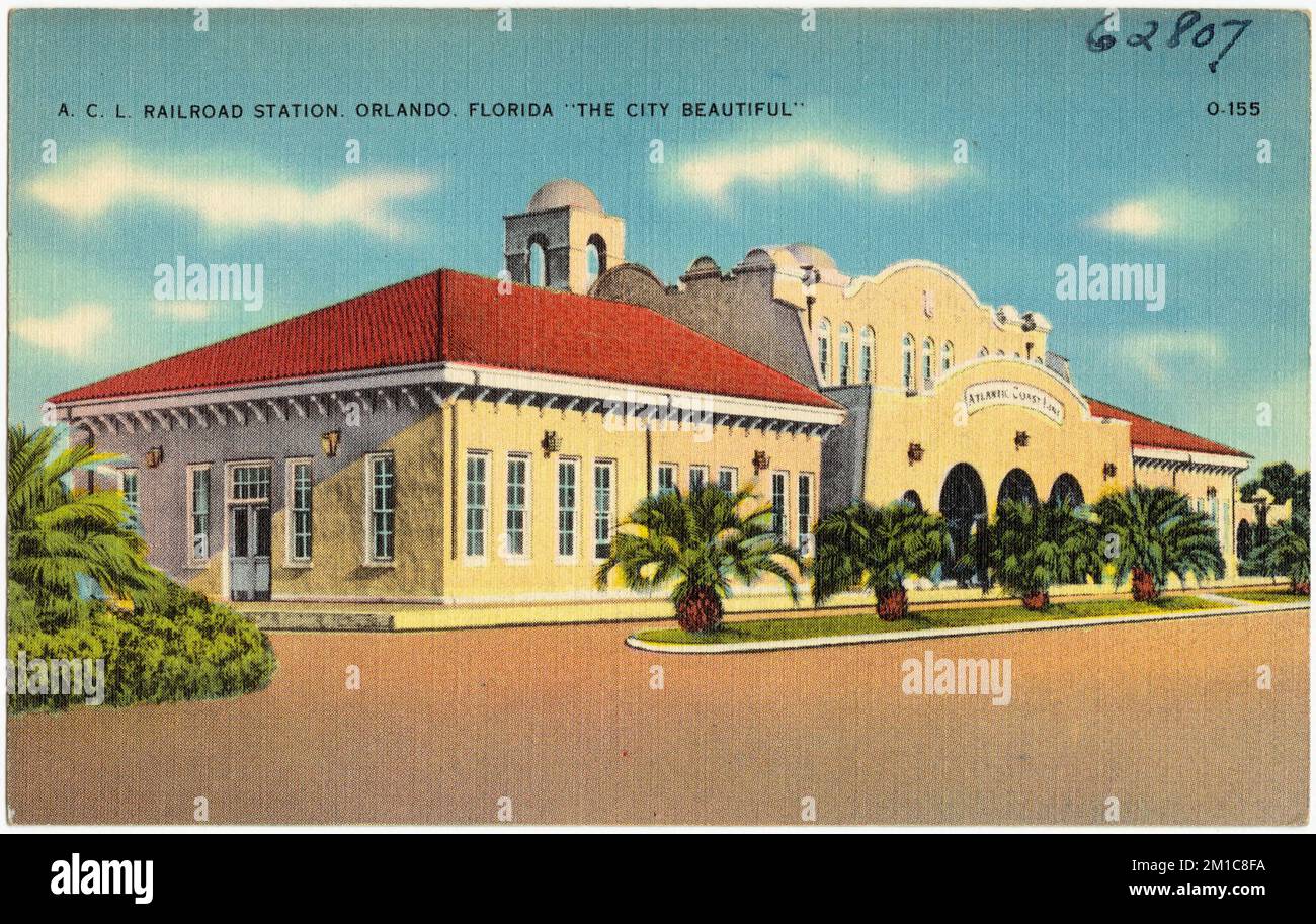 A.C.L. railroad station, Orlando, Florida, 'the city beautiful ...