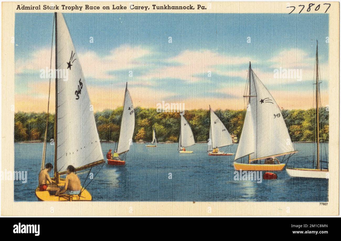 Admiral Stark Trophy Race on Lake Carey, Tunkhannock, Pa. , Boats ...