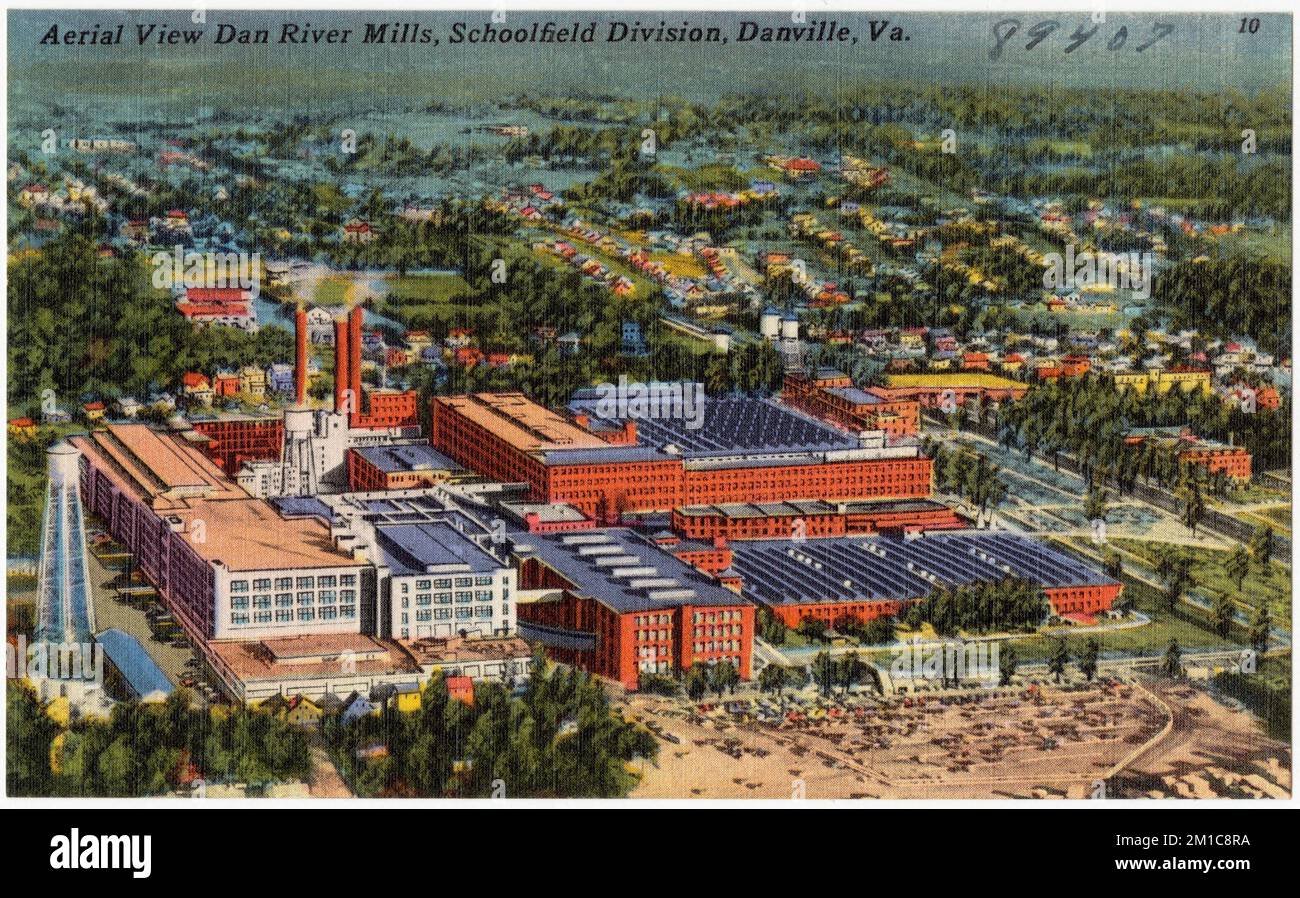 Aerial view Dan River Mills, Schoolfield Division, Danville, Va ...