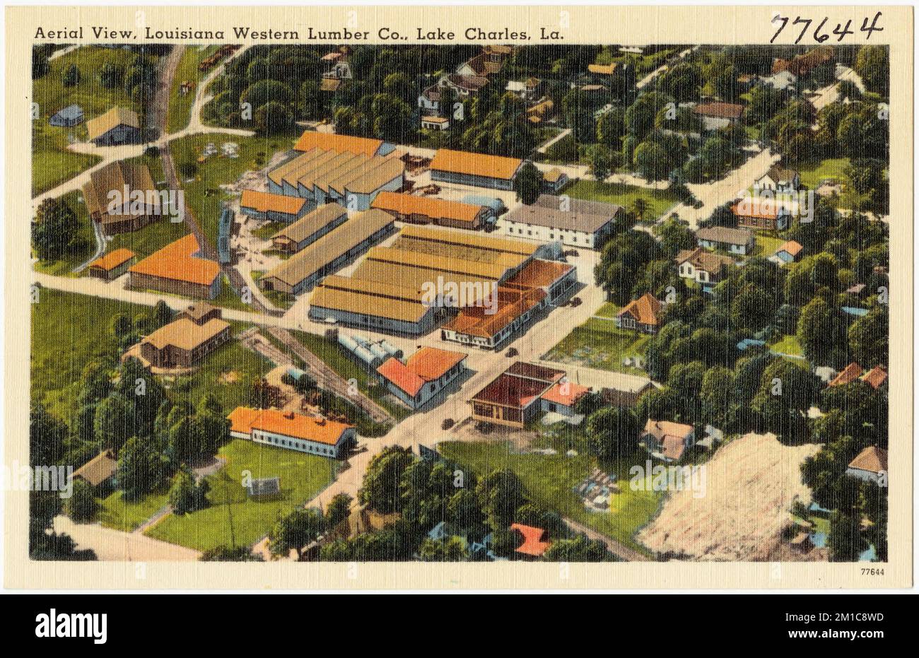Aerial View, Louisiana Western Lumber Co., Lake Charles, La ...