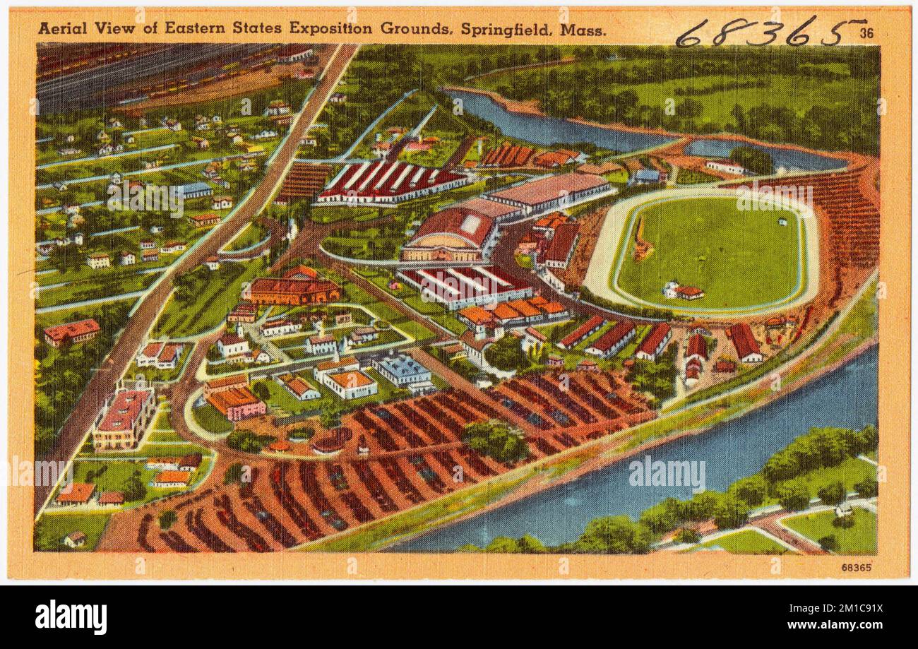 Aerial view of Eastern States Exposition Grounds, Springfield, Mass ...