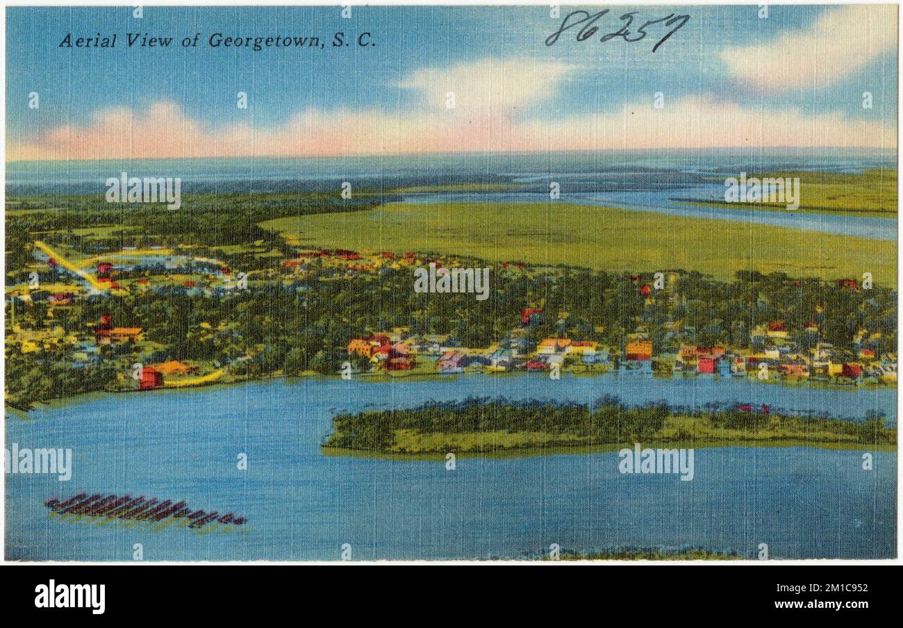 Aerial view of Georgetown, S. C. , Cities & towns, Tichnor Brothers ...