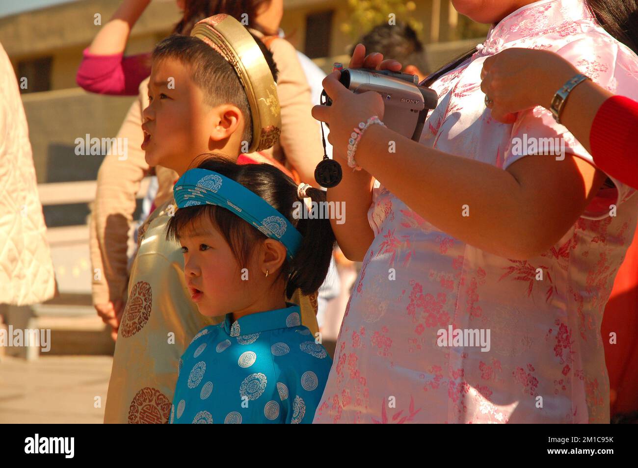 Young Asian children dress in tradition Chinese celebration clothes and ...