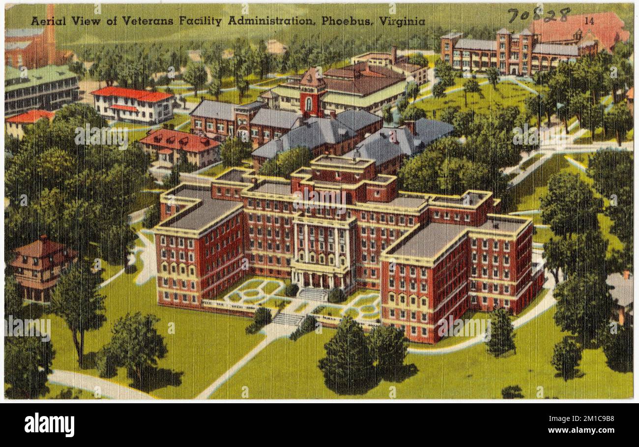 Aerial view of Veterans Facility Administration, Phoebus, Virginia ...