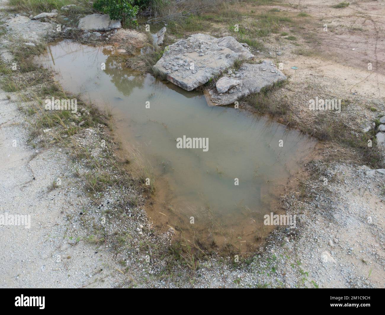 Big pothole puddle on isolated hi-res stock photography and images - Alamy