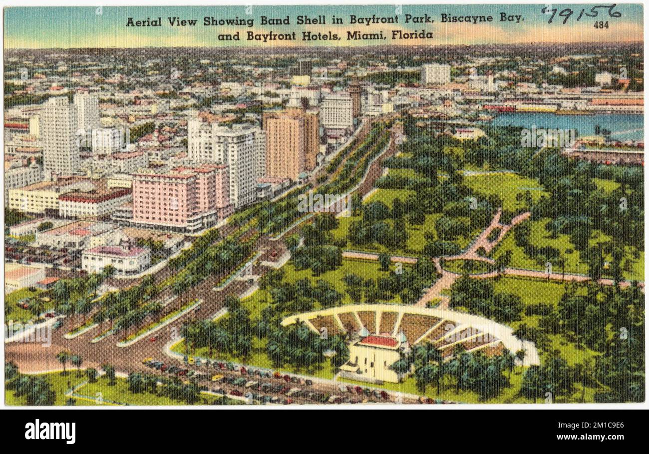 Bayfront park miami aerial hi-res stock photography and images - Alamy
