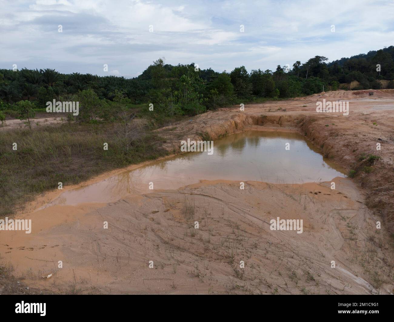 Big pothole puddle on isolated hi-res stock photography and images - Alamy