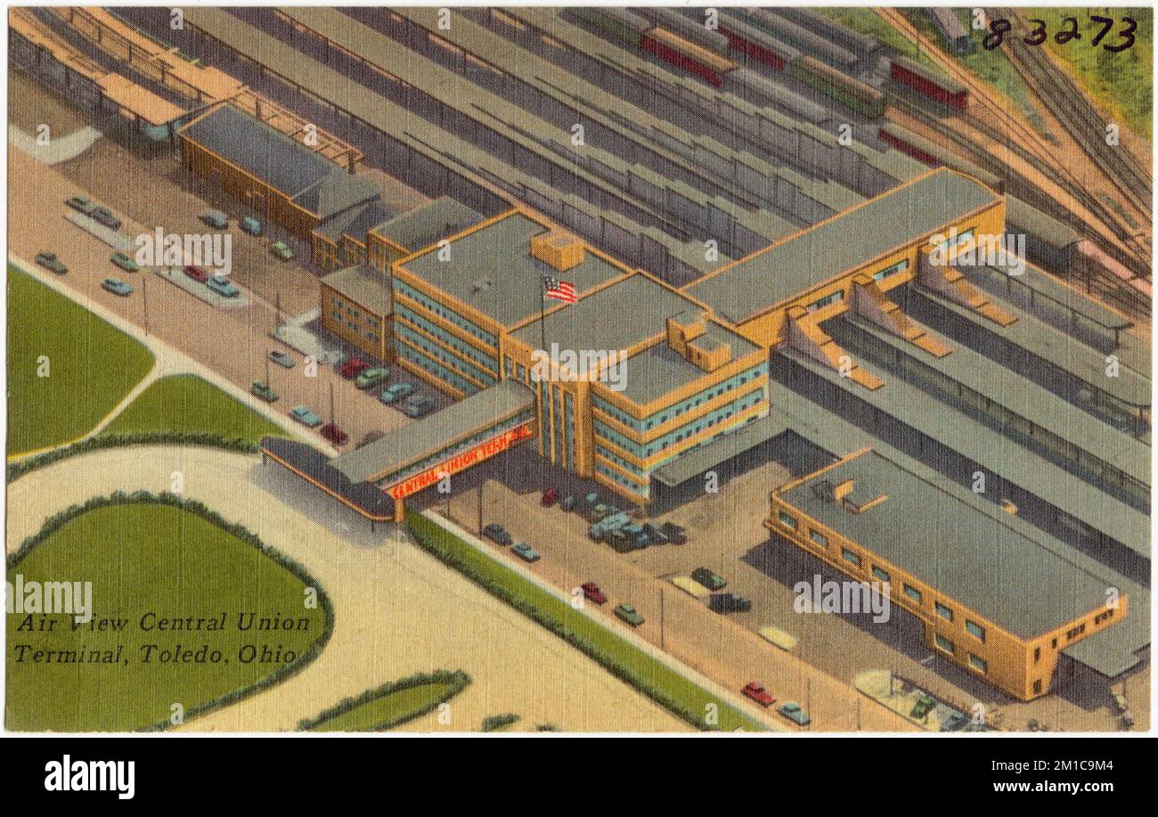 Air view Central Union Terminal, Toledo, Ohio , Railroad stations ...