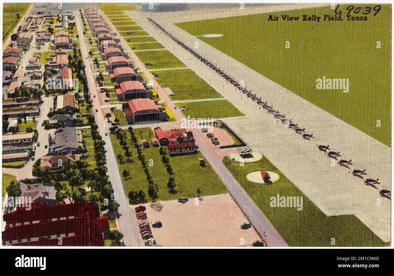 Air view Kelly Field, Texas , Military facilities, Tichnor Brothers ...